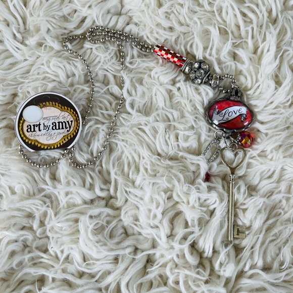 Art by Amy | Jewelry | New One Of Kind Art By Amy Key To Love Necklace ...